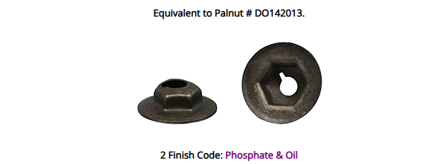 STAMPED NUT 1/4-20 HX FLNG .81 D PHOS. | Roseville Moparts
